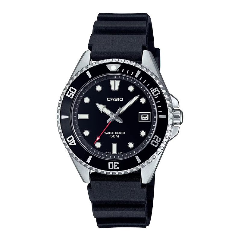 Casio General MDV-10-1A1 MDV-10-1A1VDF Baby Duro Men Black Dial Black ...