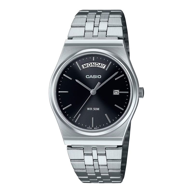 Casio General MTP-B146D-1A MTP-B146D-1AVDF Black Dial Stainless Steel Band | JAMTANGAN.COM