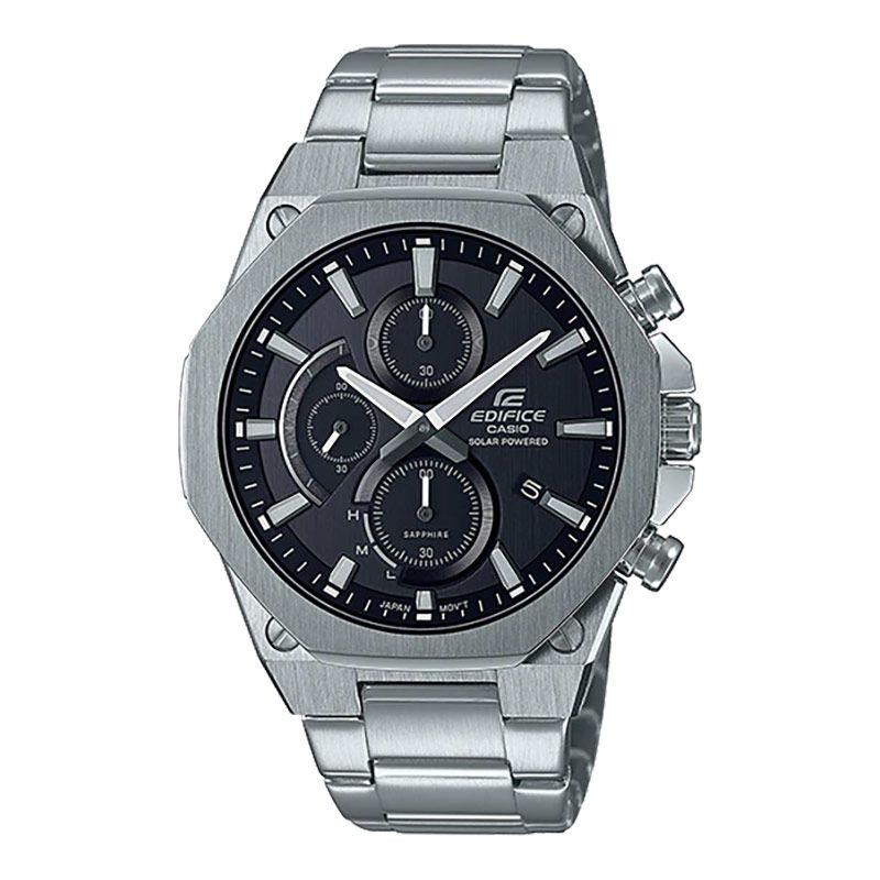 Casio Edifice Slim Line EFS-S570D-1AUDF Chronograph Tough Solar Black ...