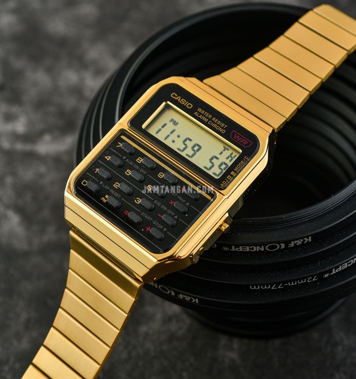 Casio General CA-500WEG-1ADF Vintage Calculator Digital Dial Gold ...