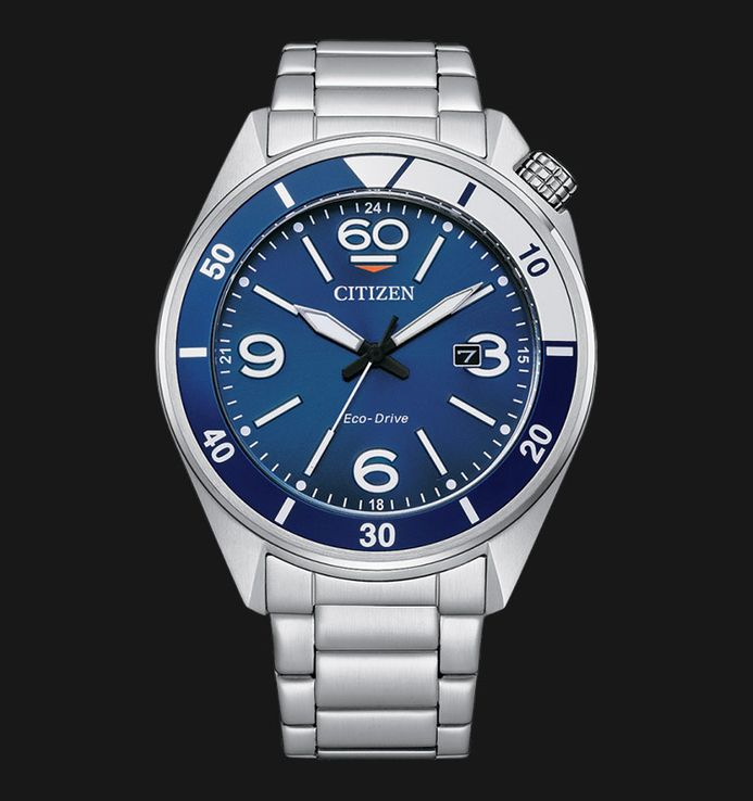 Citizen Eco-Drive AW1711-87L Blue Dial Stainless Steel Strap ...