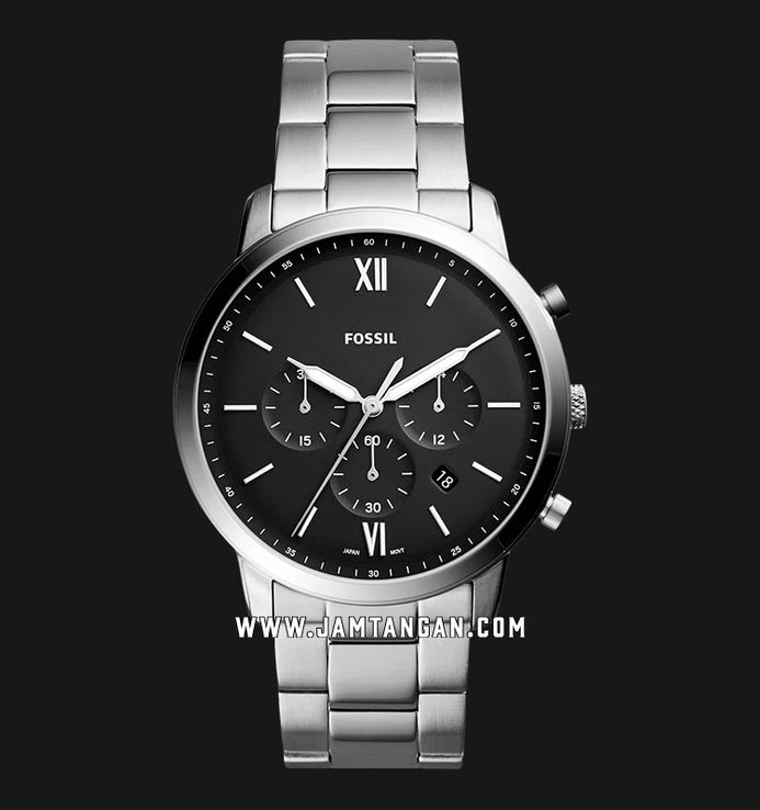 Fossil Neutra FS5384 Chronograph Black Dial Stainless Steel Strap ...