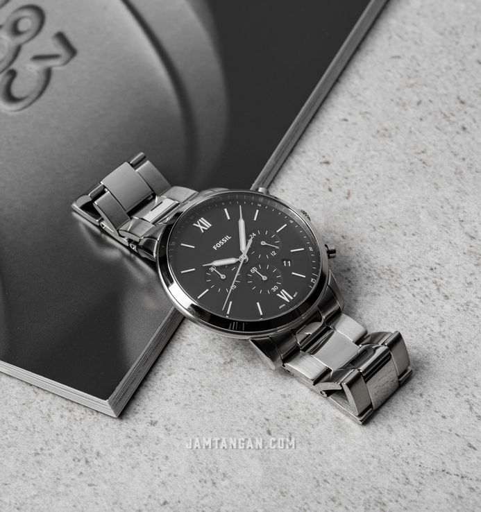 Fossil Neutra FS5384 Chronograph Black Dial Stainless Steel Strap ...