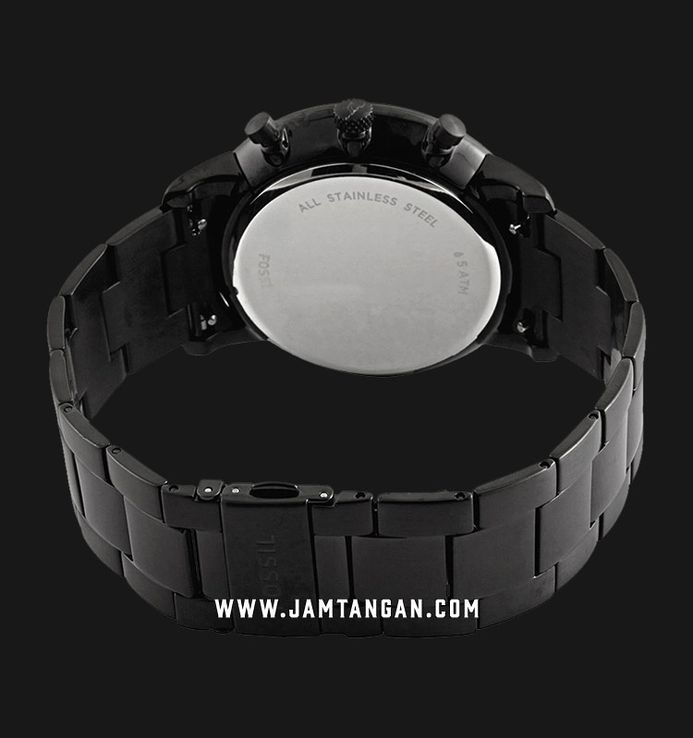 Fossil Neutra FS5525 Chronograph Black Dial Black Stainless Steel Strap ...
