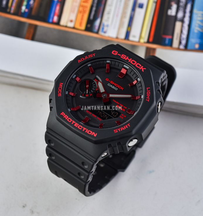 Casio G-Shock GA-B2100BNR-1ADR CasiOak Ignite Red Series Digital Analog ...
