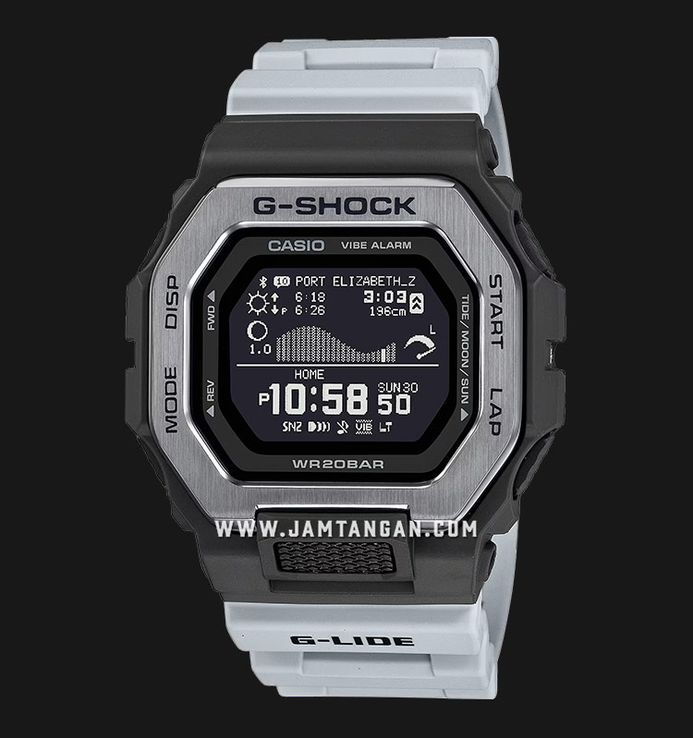 Casio G-Shock GBX-100TT-8DR G-Lide Men Digital Dial Grey Resin Band | Jamtangan.com