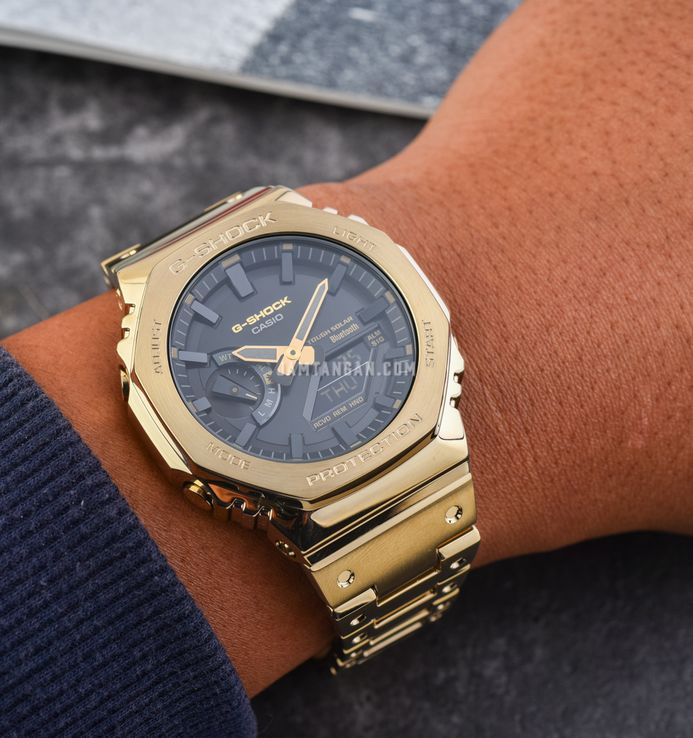 Casio G-Shock GM-B2100GD-9ADR CasiOak Solar Full Metal Analog Digital ...