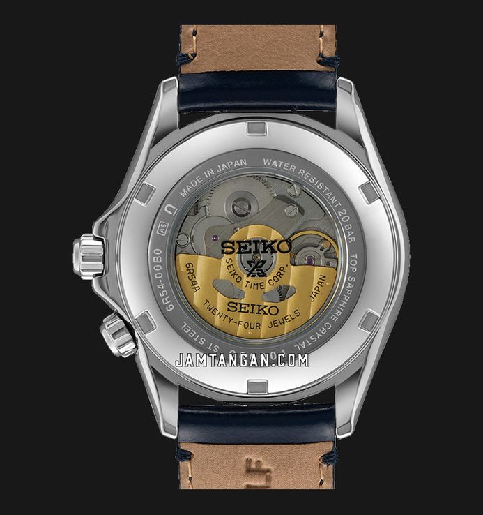 Seiko Prospex SPB379J1 Alpinist GMT Black Dial Black Leather Strap | Jamtangan.com