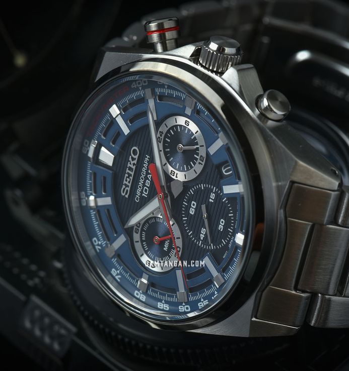 Seiko Chronograph SSB407 SSB407P1 Blue Dial Stainless Steel Strap ...