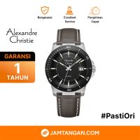Alexandre Christie AC 6141 MD LSSBA Men Black Dial Leather Strap ...