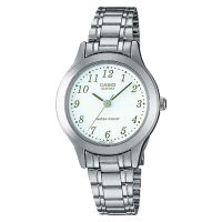 Casio General LTP-1128A-7BRDF Enticer Ladies White Dial Stainless Steel ...