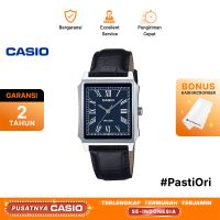 Casio General MTP-B190L-2B MTP-B190L-2BVDF Blue Dial Black Leather Band ...