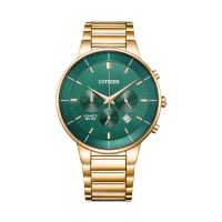 Citizen AN8223-54X Men Chronograph Green Dial Rose Gold Stainless Steel ...