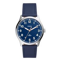 Fossil Dayliner FS5924 Men Blue Dial Blue Navy Leather Strap ...