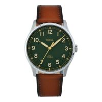 Fossil Dayliner FS5925 Men Green Dial Brown Leather Strap | JAMTANGAN.COM