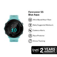 Garmin Forerunner 55 010-02562-52 Smartwatch Digital Dial Blue Aqua ...