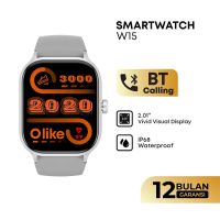 Olike Zenith W15 Smartwatch Digital Dial Grey Rubber Strap | JAMTANGAN.COM