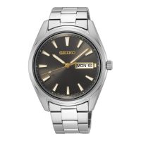 Seiko SUR343 SUR343P1 Men Dark Grey Sunray Dial Stainless Steel Strap ...