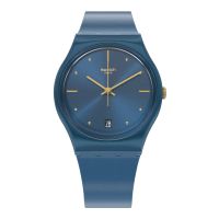 Swatch GN417 Pearly Blue Dial Pearly Blue Silicone Strap | JAMTANGAN.COM