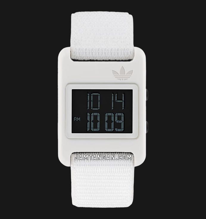 Adidas Retro Pop AOST23064 Digital Dial White Fabric Strap | Jamtangan.com