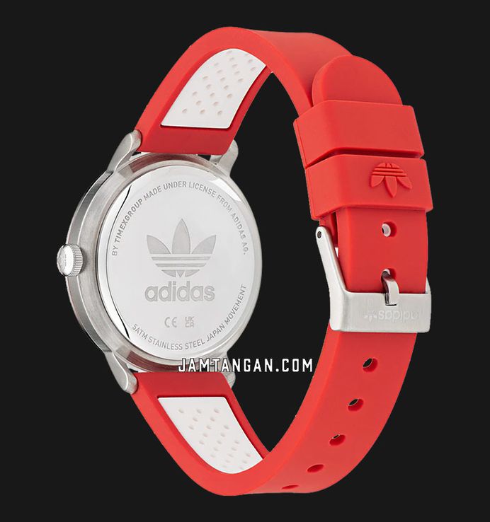 Adidas Code One AOSY23024 White Dial Red Silicone Strap | Jamtangan.com