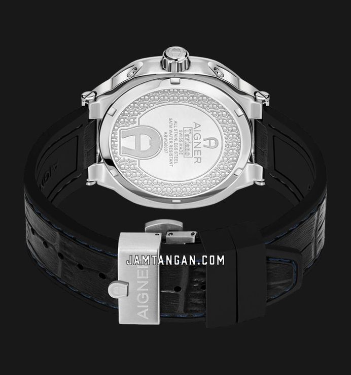 Aigner Taviano ARWGA0000708 Men Blue Dial Black Leather Strap ...