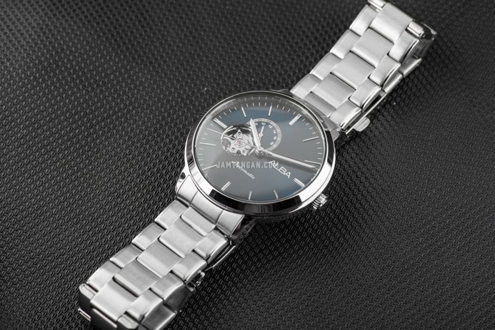Alba Mechanical A9A005X1 Automatic Men Open Heart Dark Blue Dial ...