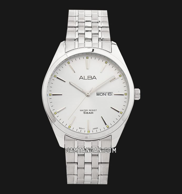 Alba AJ6177X1 Men Silver Dial Stainless Steel Strap | JAMTANGAN.COM