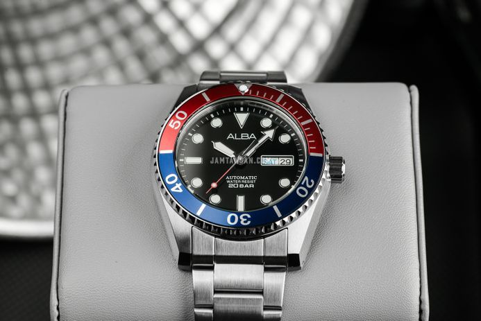 Alba Mechanical AL4291X1 Automatic Men Black Dial Stainless Steel Strap ...