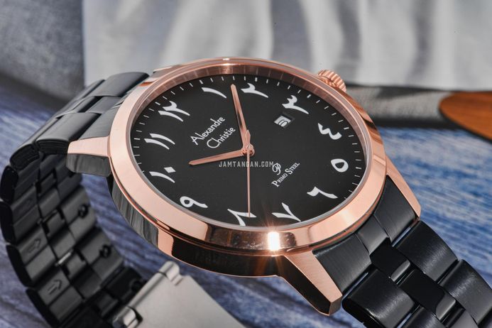 Alexandre Christie Primo Steel AC 1007 MD BBRBASL Men Black Dial Black ...