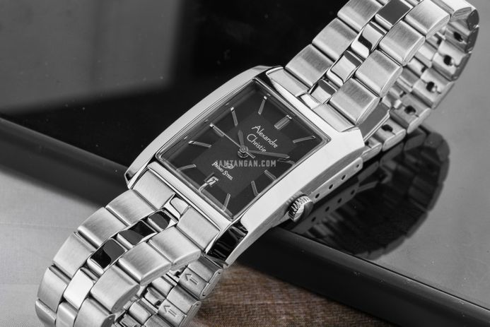 Alexandre Christie Primo Steel AC 1019 LD BSSBA Ladies Black Dial ...