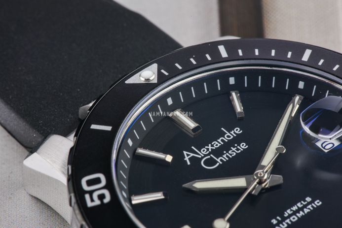 Alexandre Christie AC 6141 MA RTBBA Men Automatic Black Dial Black ...