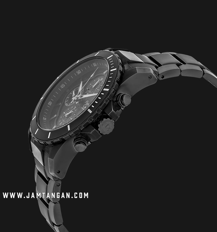 Alexandre Christie Chronograph AC 6141 MC BIPBA Men Black Dial Black ...