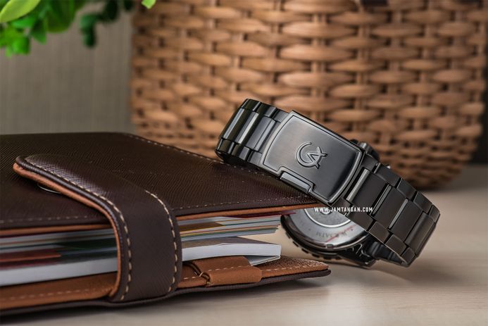 Alexandre Christie Chronograph AC 6141 MC BIPBA Men Black Dial Black ...