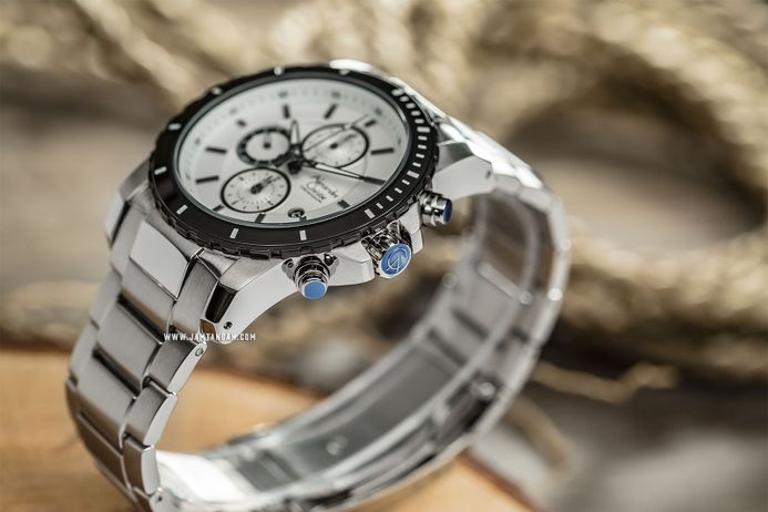 Alexandre Christie Chronogaph AC 6141 MC BTBSL Man Sport White Dial ...