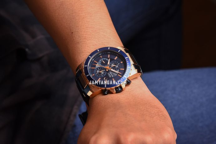 Alexandre Christie Chronograph AC 6141 MC BURBU Men Blue Dial Blue ...