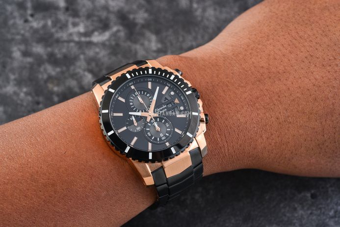 Alexandre Christie AC 6455 MC BBRBA Chronograph Black Dial Stainless ...