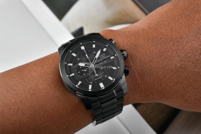 Alexandre Christie Chronograph AC 6562 MC BIPBASL Men Black Dial Black ...