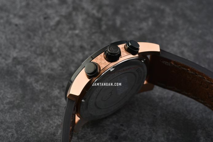 Alexandre Christie Chronograph AC 6562 MC LBRBA Men Black Dial Brown ...