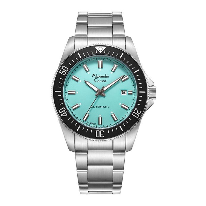 Alexandre Christie AC 6676 MA BSSLB Men Automatic Baby Blue Dial ...