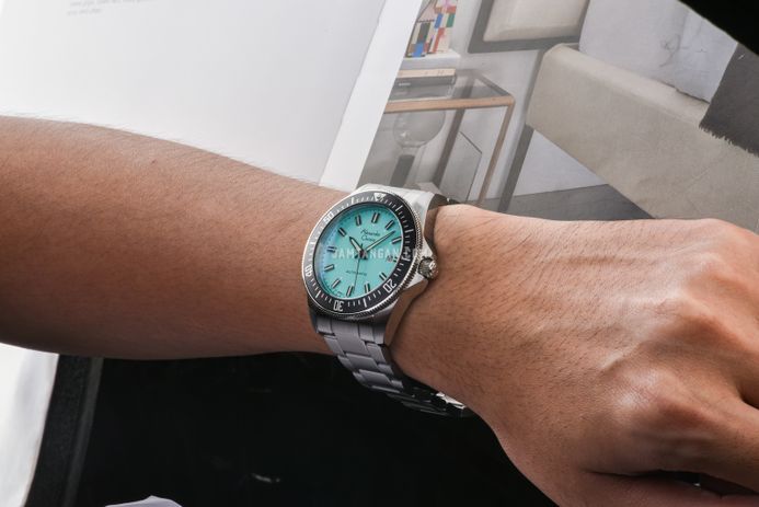 Alexandre Christie AC 6676 MA BSSLB Men Automatic Baby Blue Dial ...