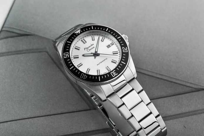 Alexandre Christie AC 6676 MA BSSSL Men Automatic Silver Dial Stainless ...