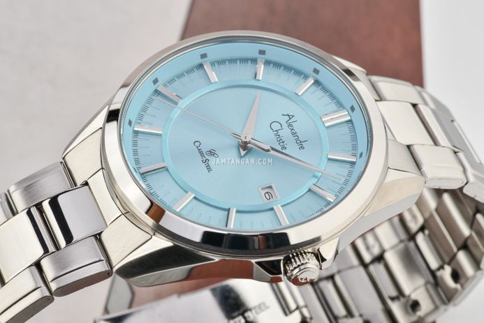 Alexandre Christie Classic Steel AC 8675 MD BSSLB Men Light Blue Dial ...