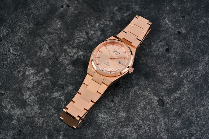 Alexandre Christie AC 8697 LD BRGLN Ladies Sapphire Rose Gold Dial Rose ...