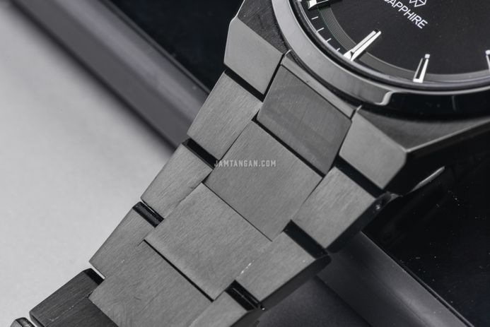 Alexandre Christie AC 8697 MD BIPBA Men Sapphire Black Dial Black ...