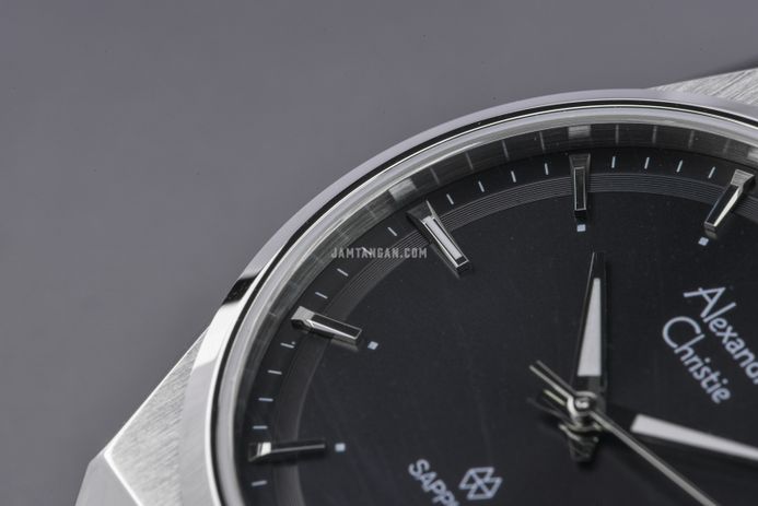 Alexandre Christie AC 8697 MD BSSBA Men Sapphire Black Dial Stainless ...