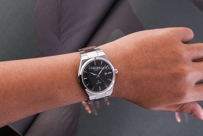 Alexandre Christie AC 8697 MD BSSBA Men Sapphire Black Dial Stainless ...