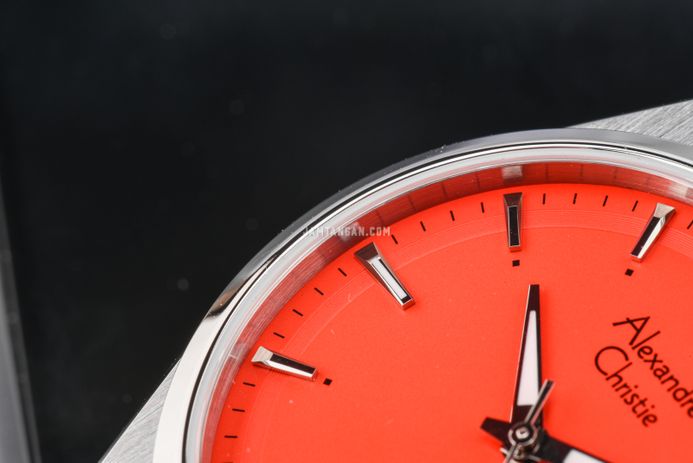 Alexandre Christie AC 8697 MD BSSOR Men Sapphire Orange Dial Stainless ...