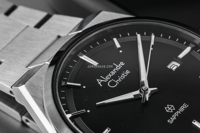 Alexandre Christie AC 8697 MD BTBBA Men Sapphire Black Dial Stainless ...