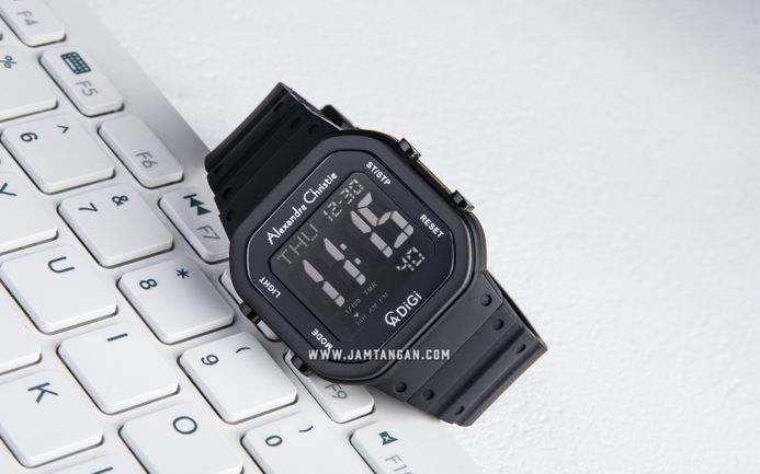 Alexandre Christie Digi AC 9347 LH RIPBA Ladies Black Digital Dial ...